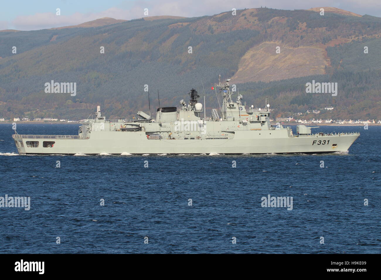 NRP Alvares Cabral (F331), a Vasco da Gama-class frigate of the ...