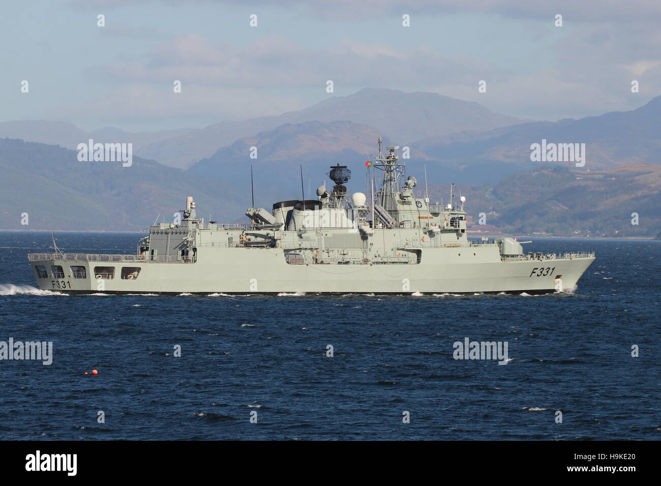 NRP Alvares Cabral (F331), a Vasco da Gama-class frigate of the ...