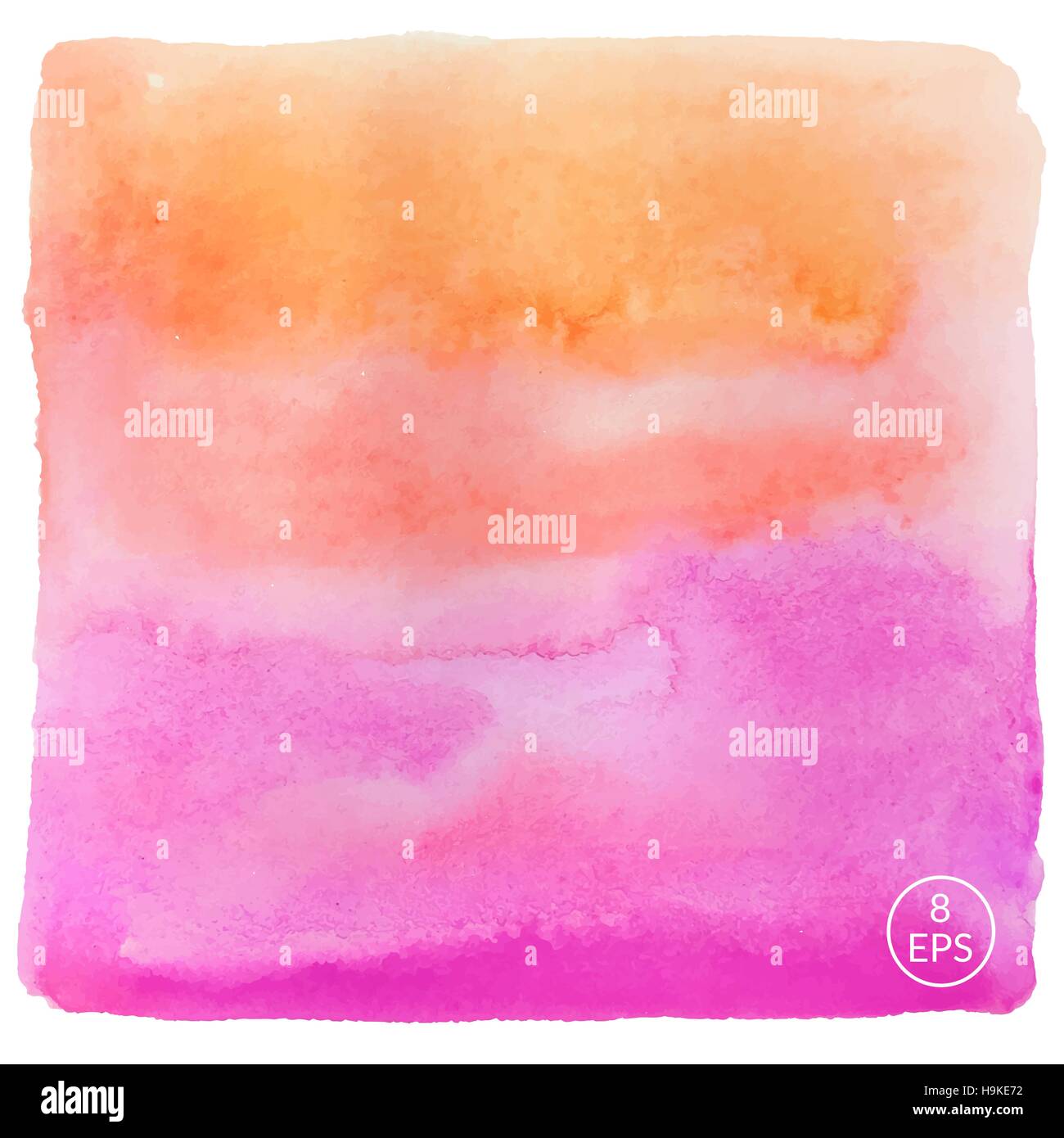 Vector watercolor hand drawn square isolated on white backdrop ...