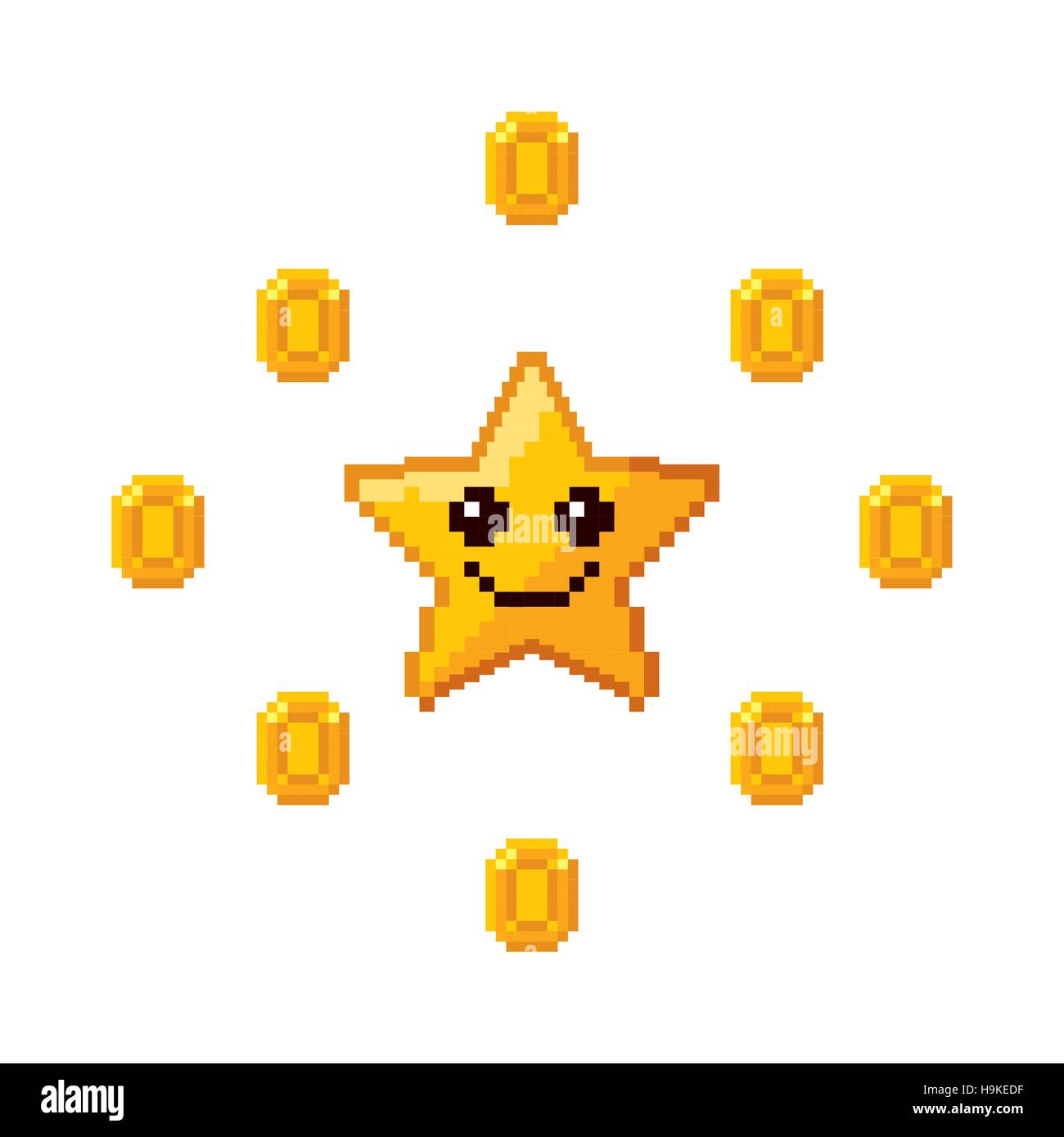 Star pixel video game play hi-res stock photography and images - Alamy