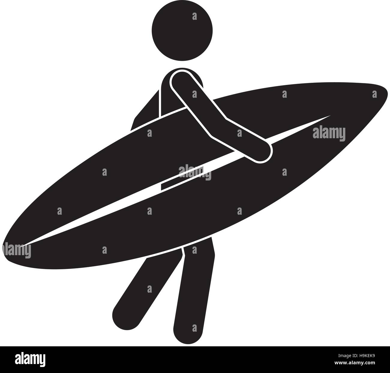 Pictogram practice surf icon. Sport hobby people person and human theme ...