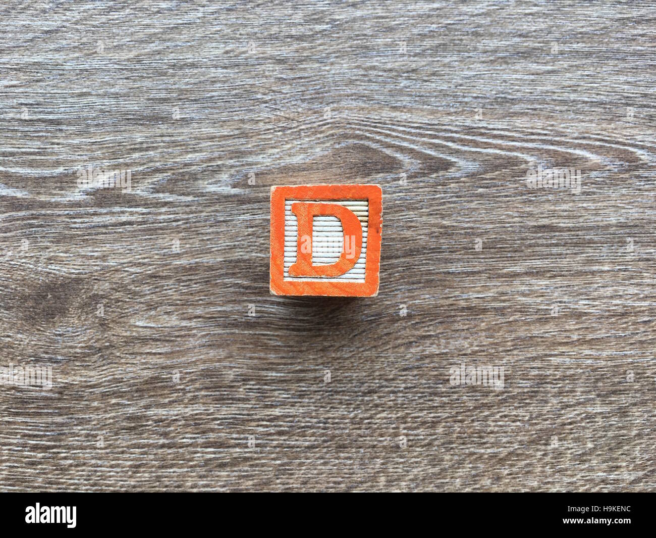 Wood Cube or Block with the D letter Stock Photo - Alamy