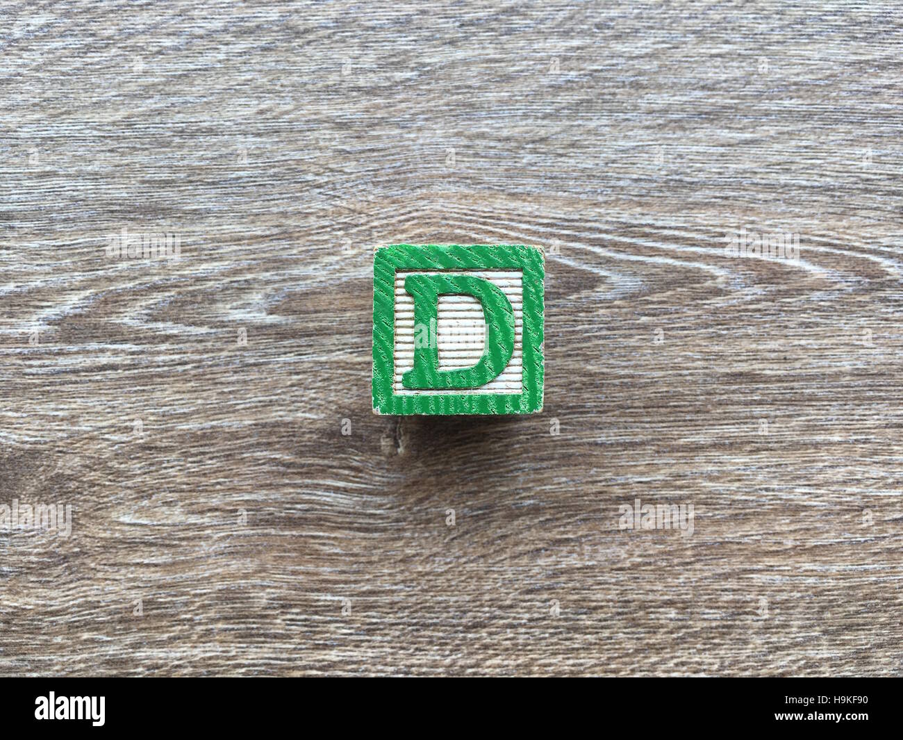 Wood Cube or Block making Letter D Stock Photo - Alamy