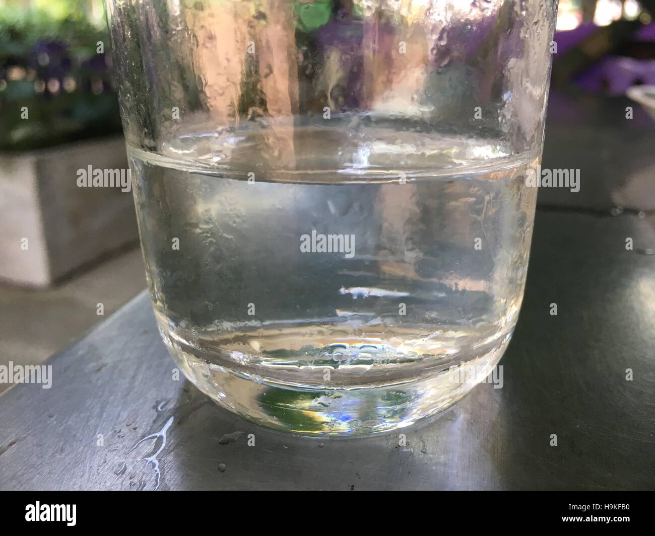 Transparent Glass of water with water Stock Photo - Alamy