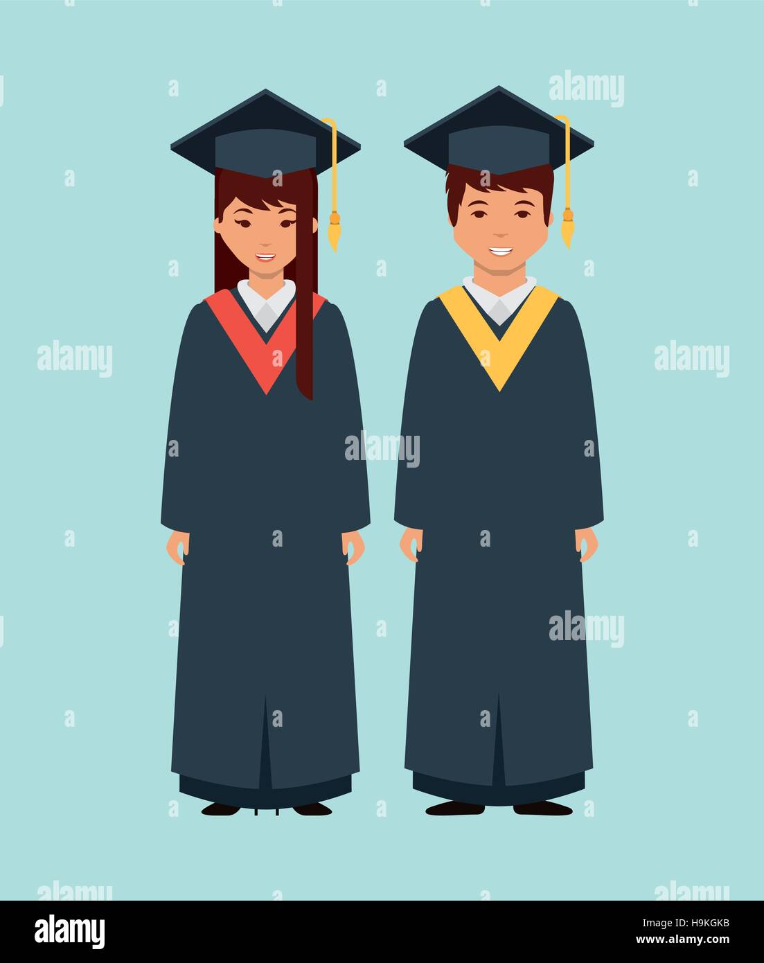 School boy wearing graduation cap Stock Vector Images - Alamy