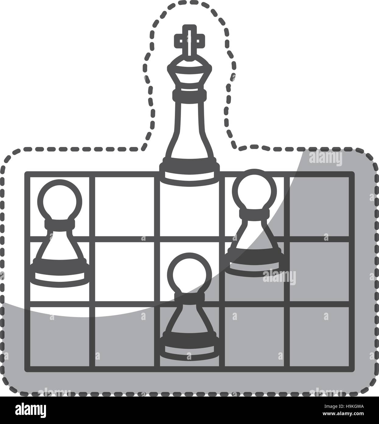Chess icon. Piece game strategy competition and leisure theme. Isolated ...