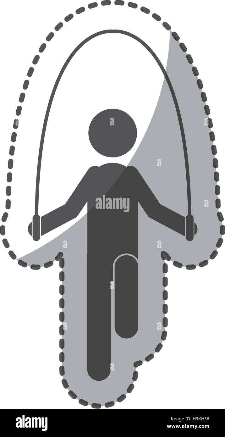Pictogram jumping icon. Sport hobby people person and human theme ...