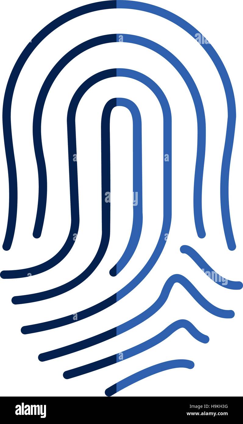 fingerprint human thumb Stock Vector Image & Art - Alamy