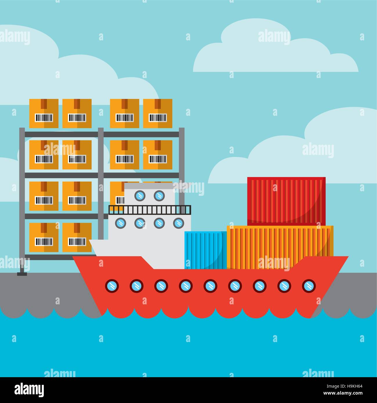 Warehouses vector vectors hi-res stock photography and images - Alamy