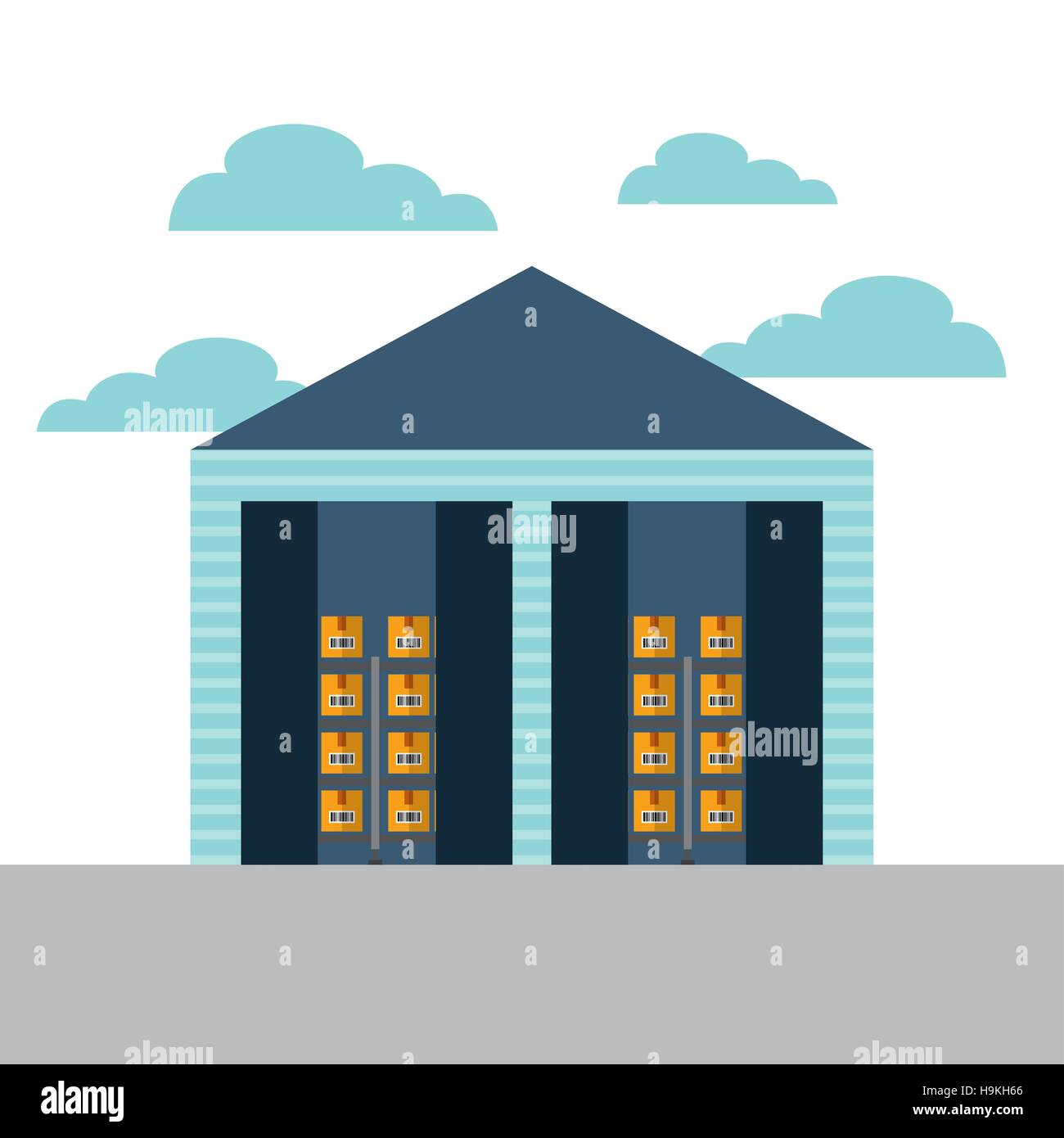 Warehouses vector vectors hi-res stock photography and images - Alamy