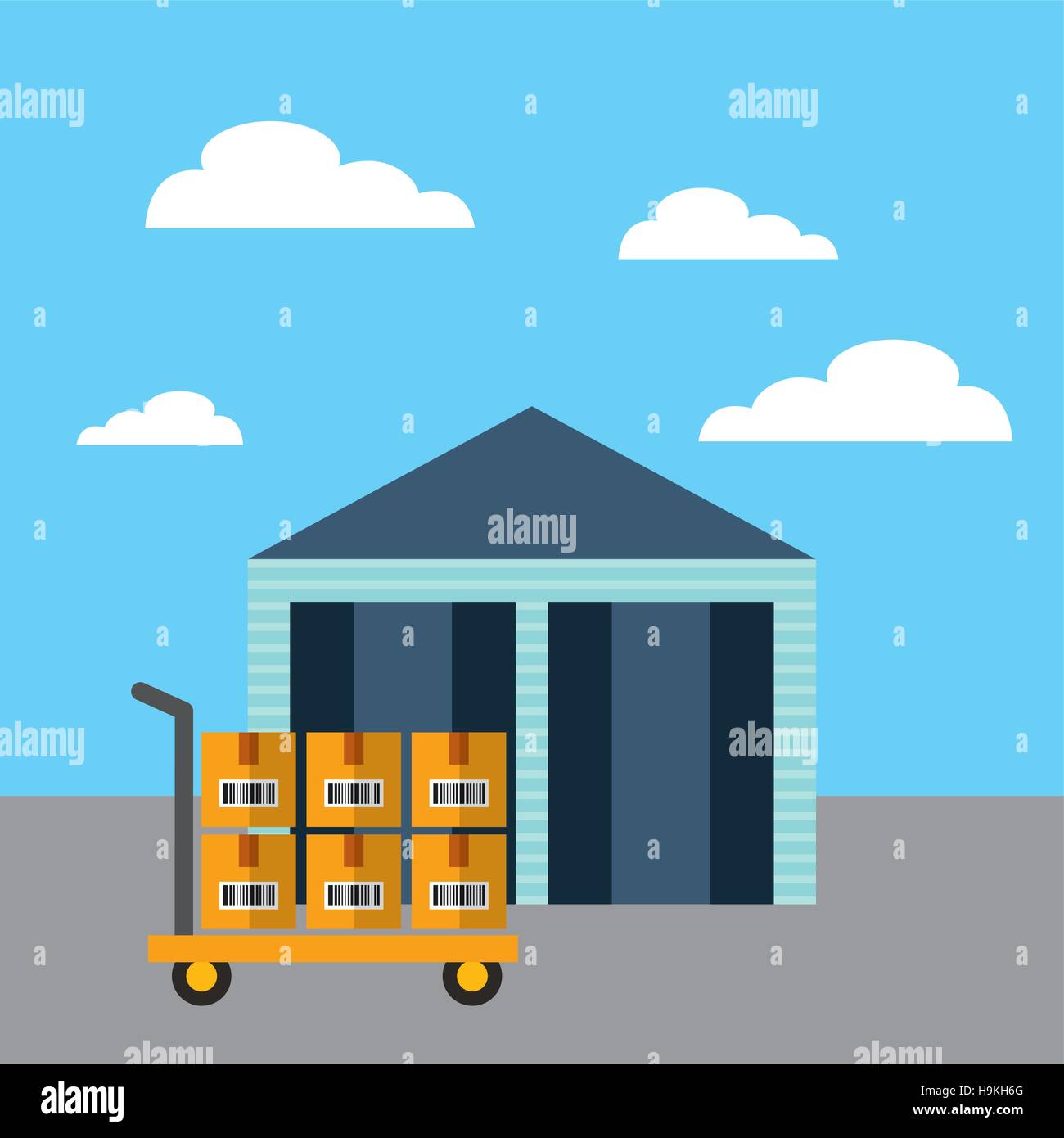 Warehouses vector vectors hi-res stock photography and images - Alamy