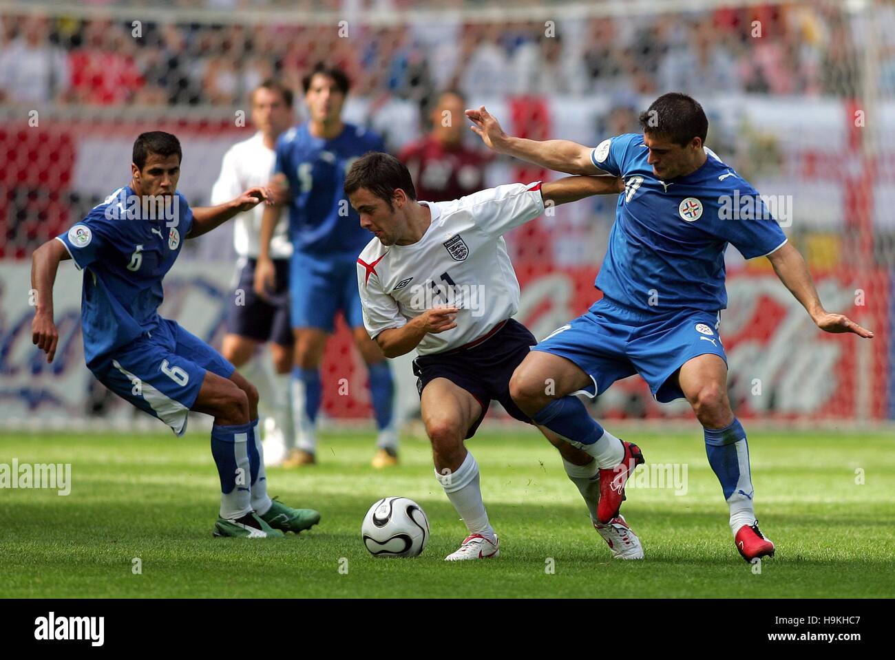 C BONET J COLE & R ACUNA ENGLAND V PARAGUAY WORLD CUP FRANKFURT GERMANY ...