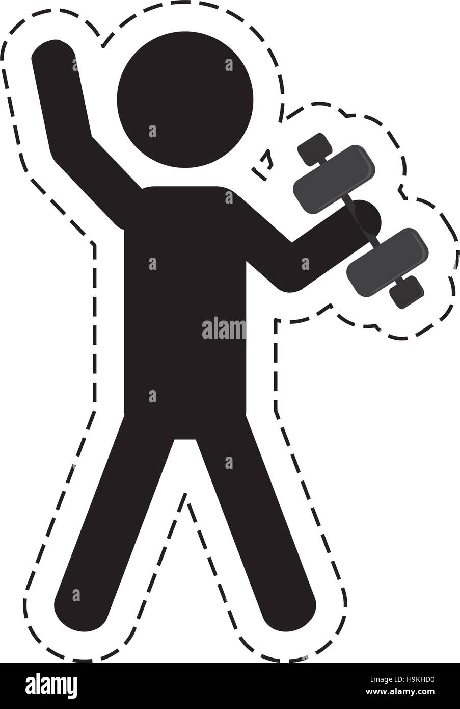 Fitnesss male pictogram Stock Vector Image & Art - Alamy