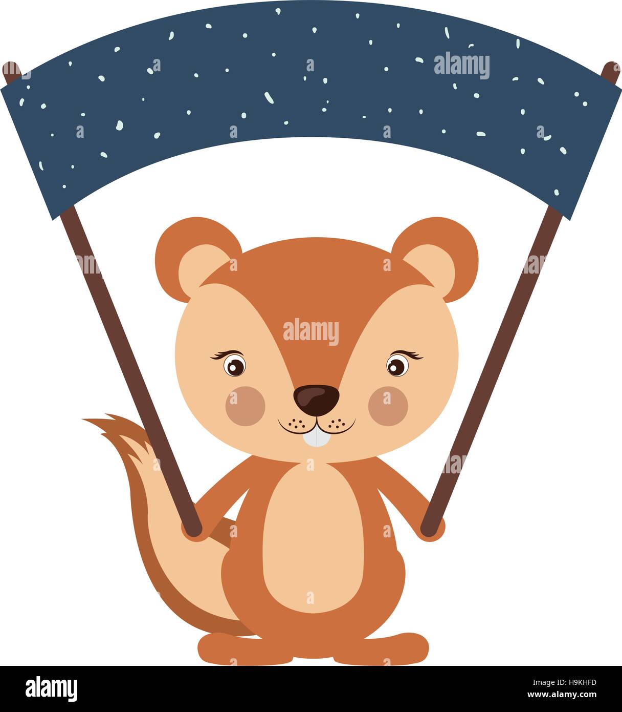 Squirrel cartoon icon. Animal cute adorable creature and friendly theme ...