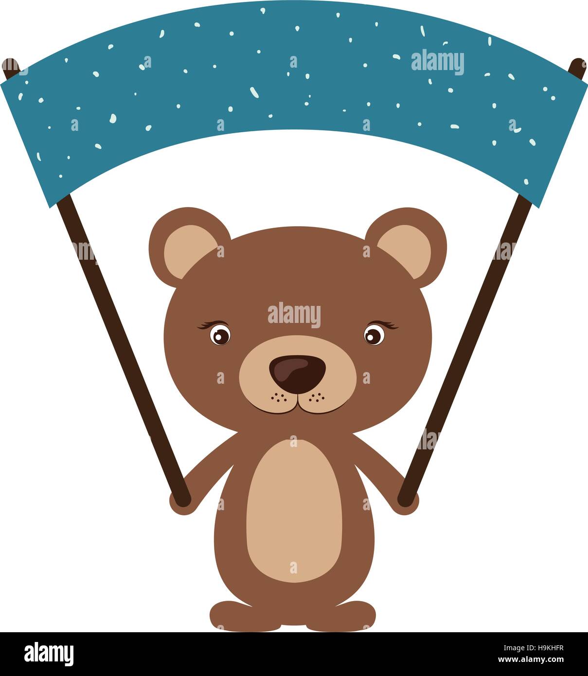 Bear cartoon icon. Animal cute adorable creature and friendly theme ...