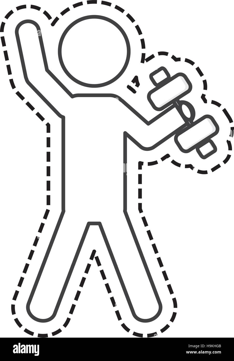 Fitnesss male pictogram Stock Vector Image & Art - Alamy