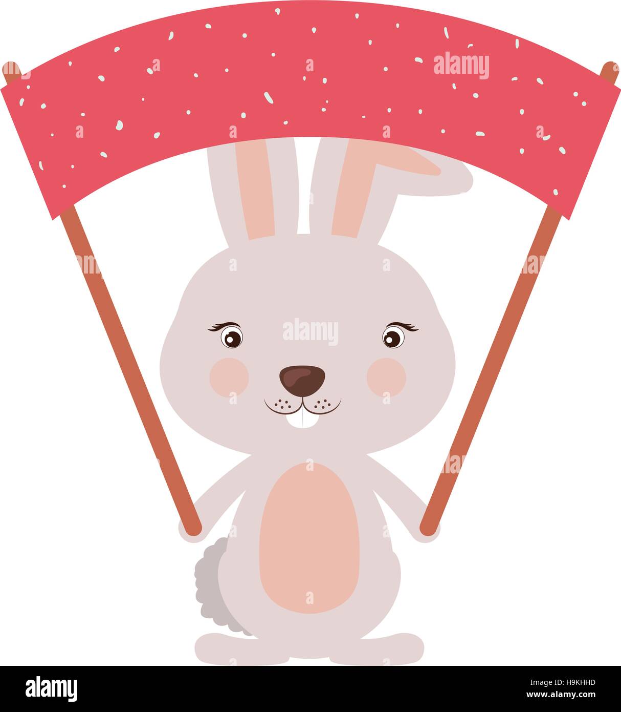 Rabbit cartoon icon. Animal cute adorable creature and friendly theme ...
