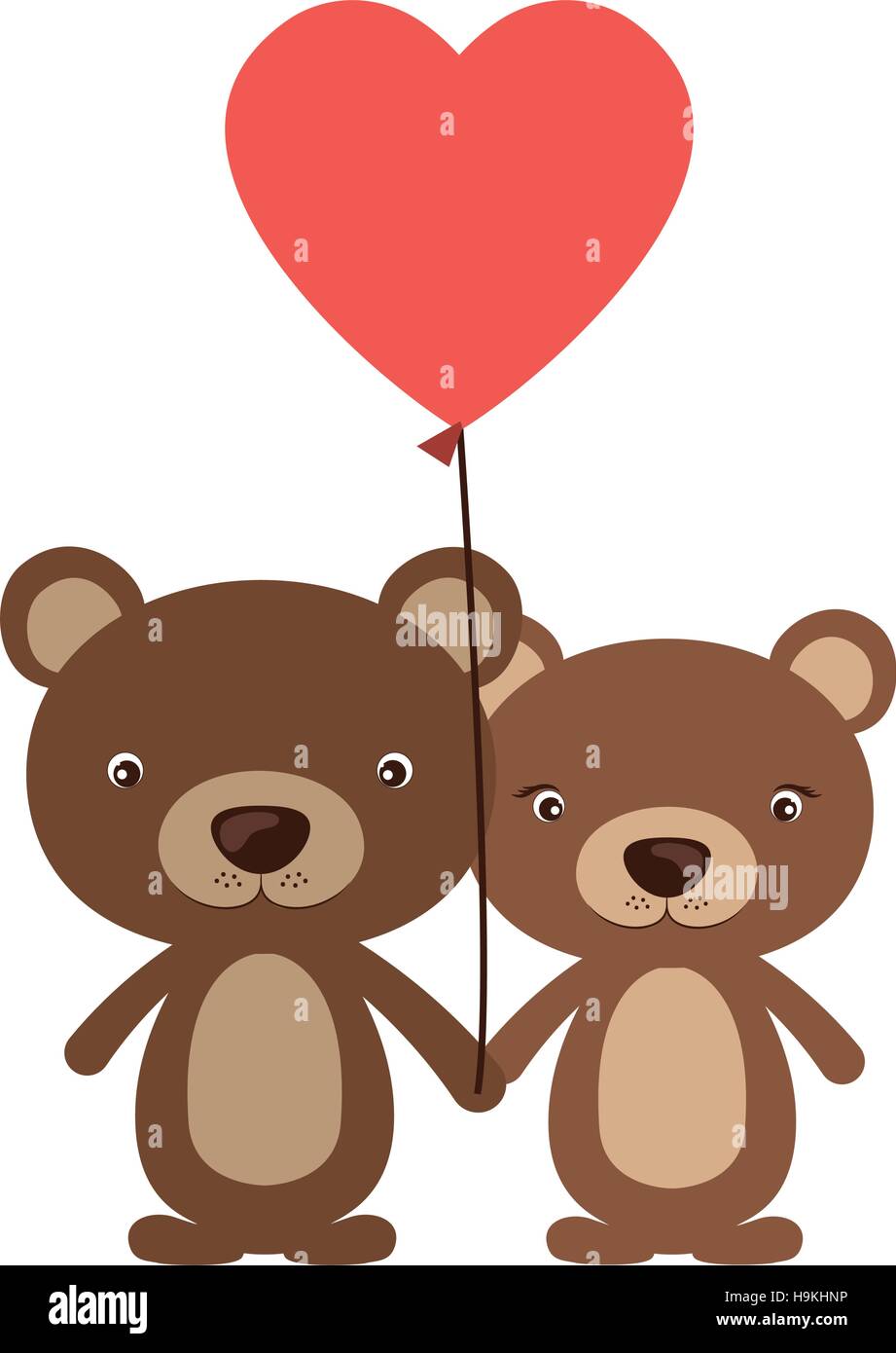 Bear cartoon in love icon. Animal cute adorable creature and friendly ...
