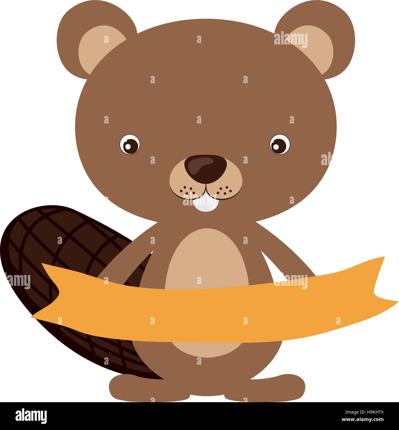 Beaver cartoon icon. Animal cute adorable creature and friendly theme ...