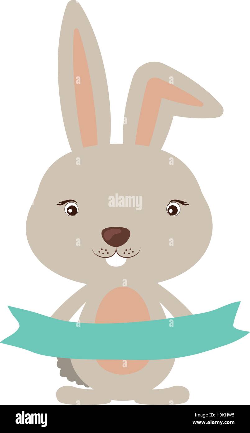 Rabbit cartoon icon. Animal cute adorable creature and friendly theme ...