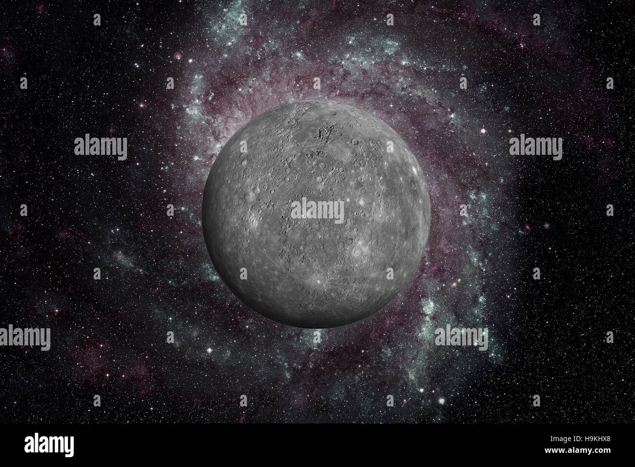 Planet Mercury. Outer space background Stock Photo - Alamy