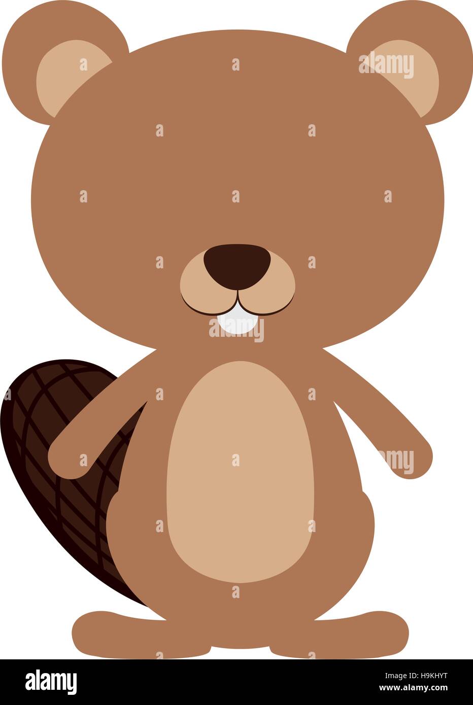 Beaver cartoon icon. Animal cute adorable creature and friendly theme ...
