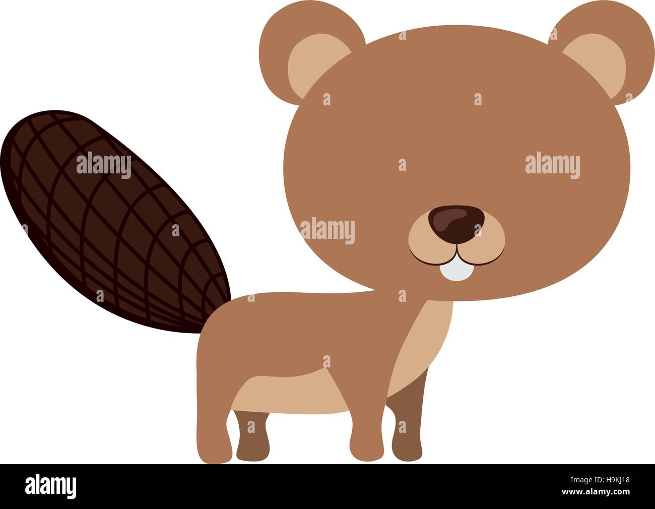 Beaver cartoon icon. Animal cute adorable creature and friendly theme ...