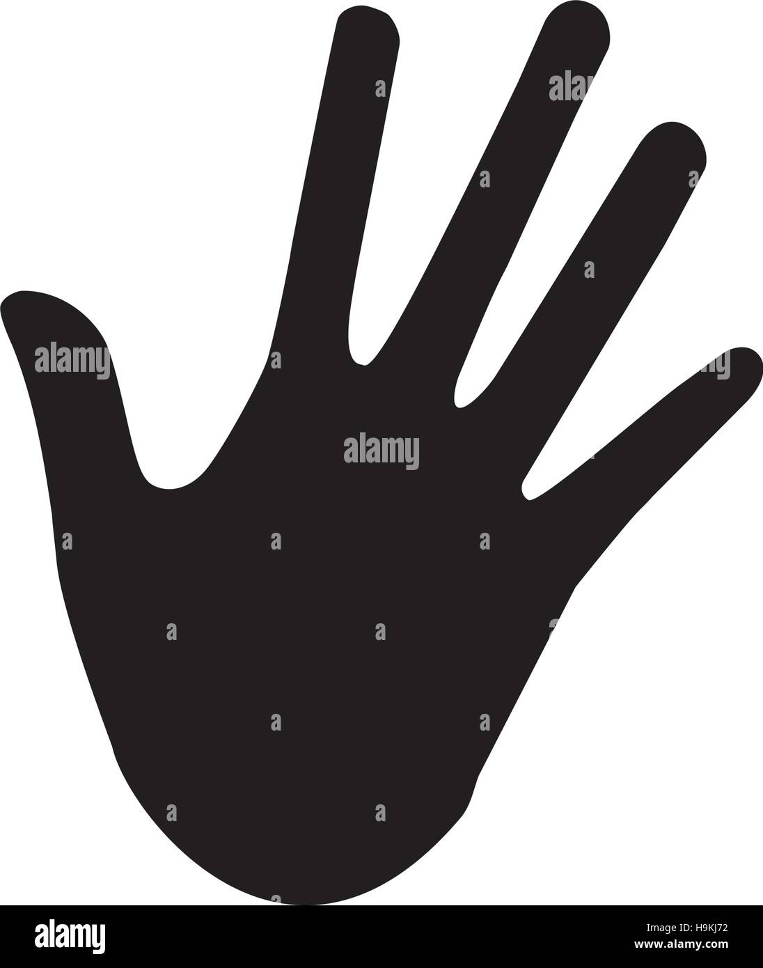 Human hand silhouette Stock Vector Image & Art - Alamy