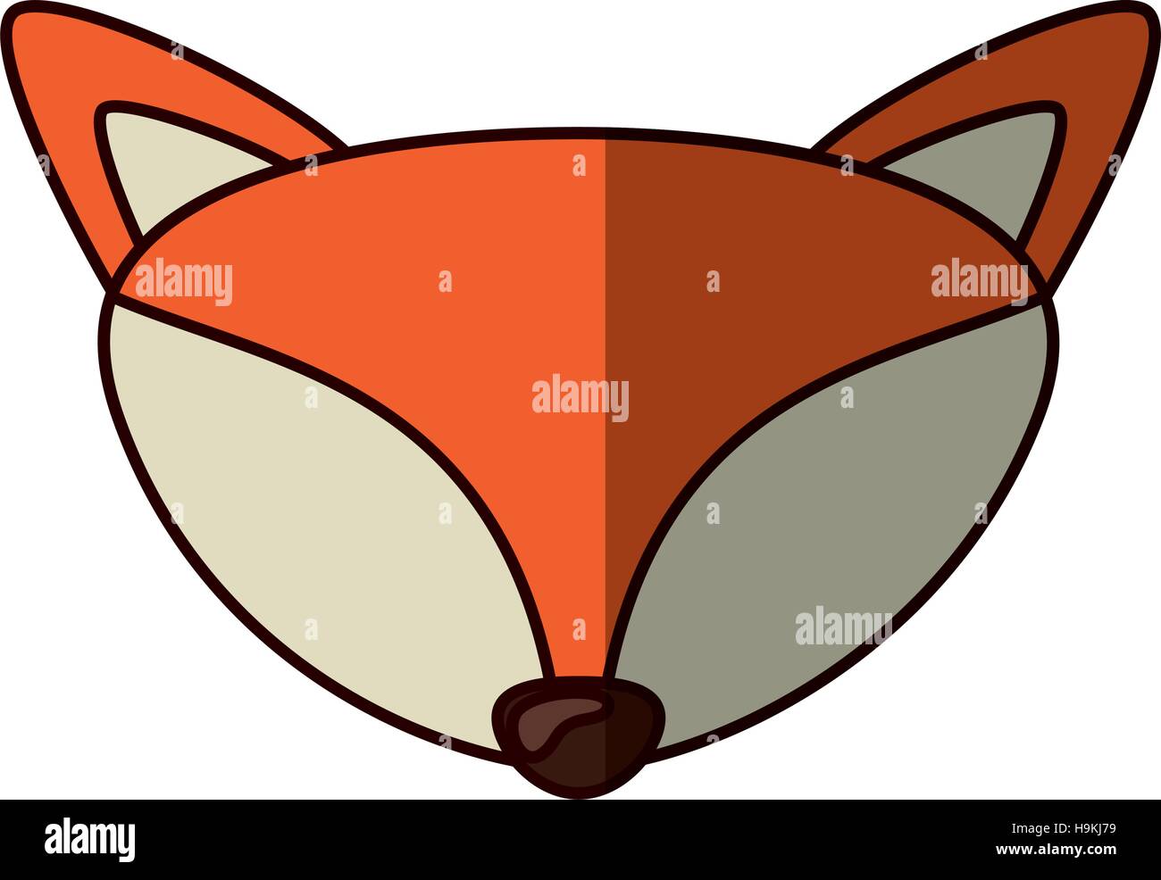 Fox cartoon icon. Animal cute adorable creature and friendly theme ...