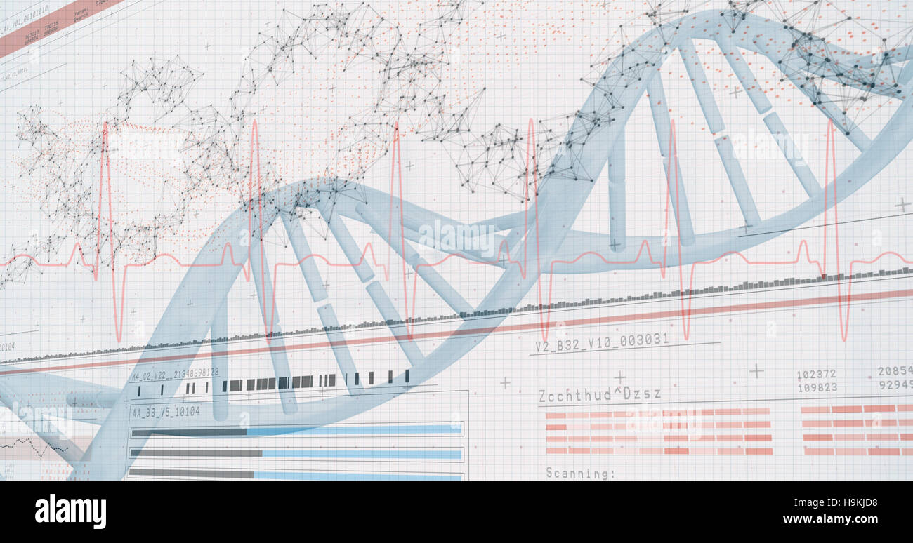3D genes diagram on white background Stock Photo - Alamy