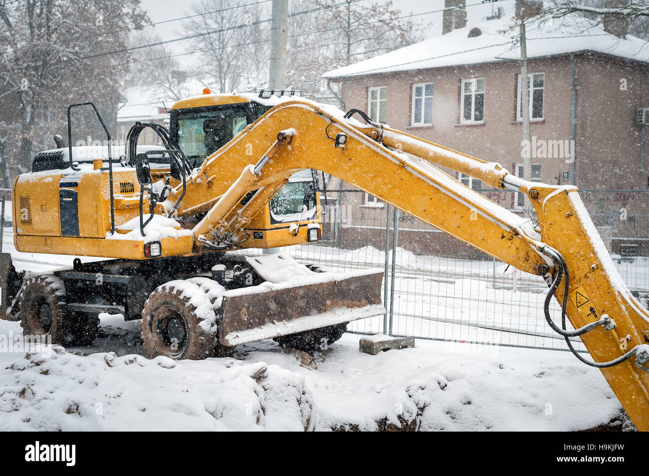 Preparing site for winter construction hi-res stock photography and ...