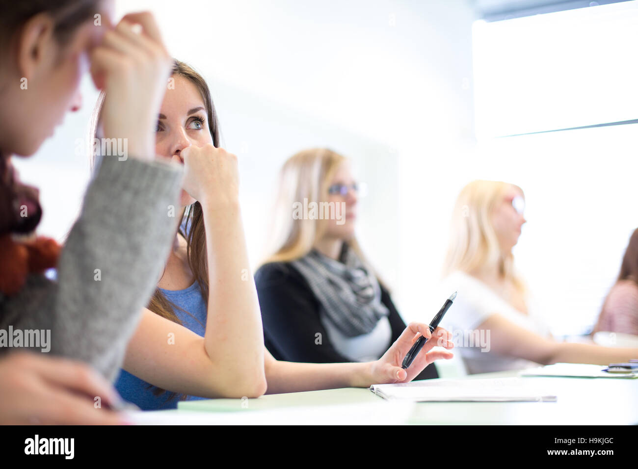 Students in class (color toned image Stock Photo - Alamy