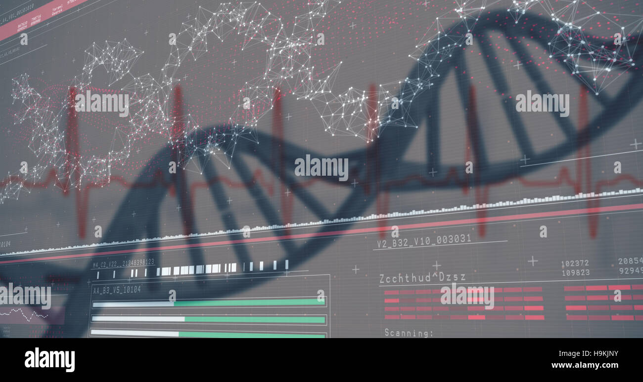 3D genes diagram on darkred background Stock Photo - Alamy