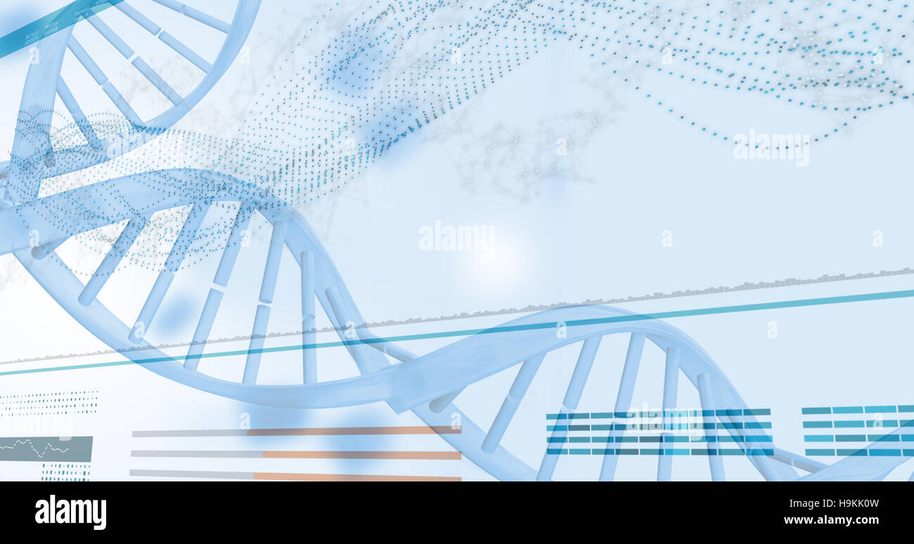3D genes diagram on white background Stock Photo - Alamy