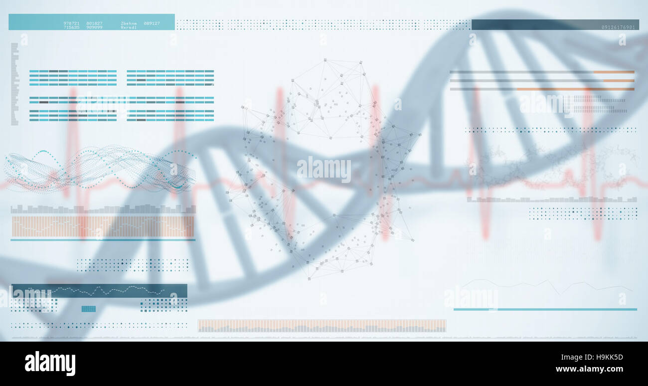 3D genes diagram on white background Stock Photo - Alamy