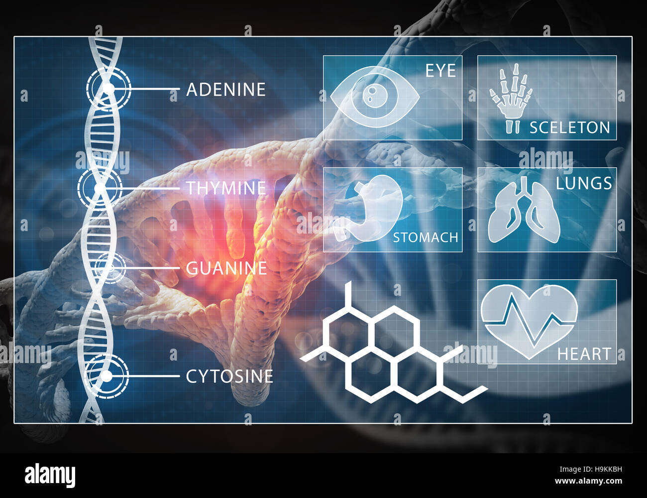 Medicine user interface Stock Photo - Alamy