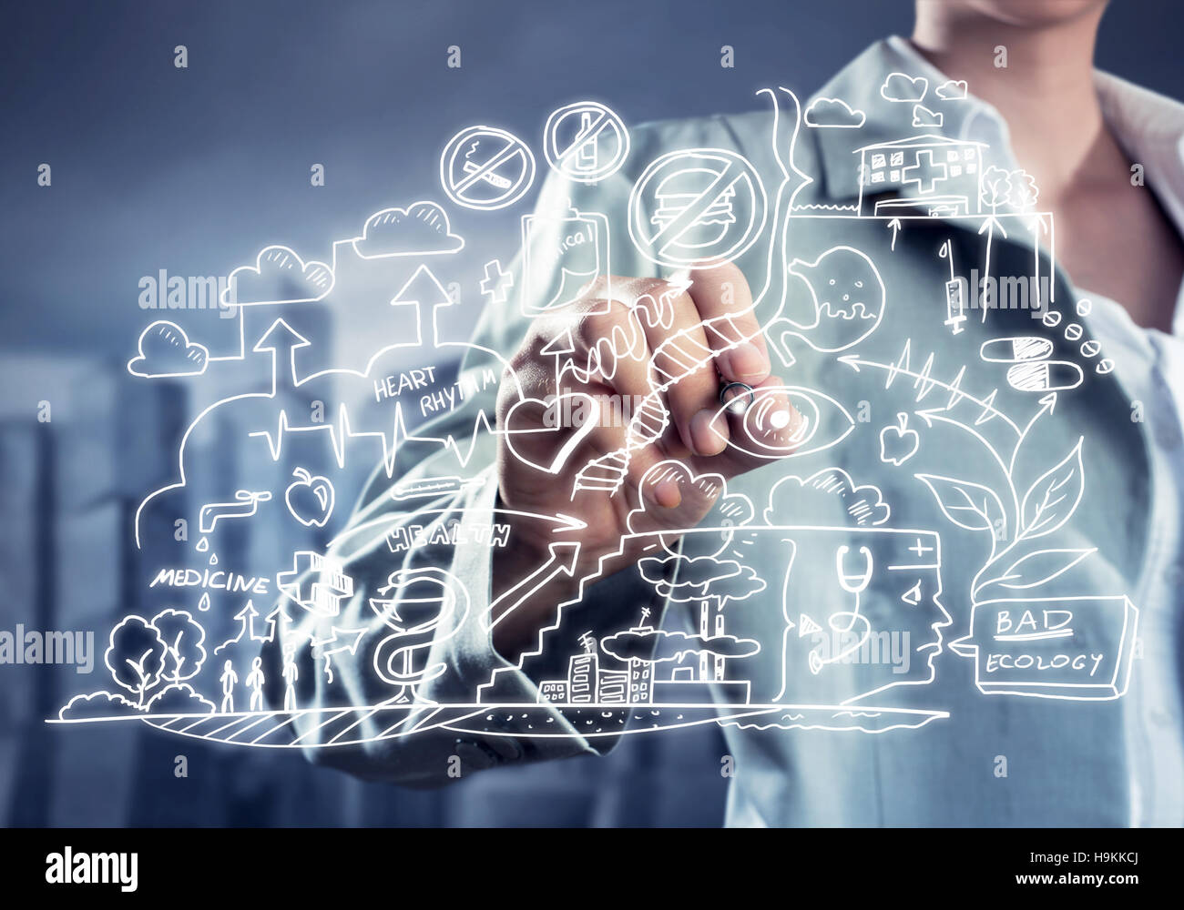 Drawing environmental concept Stock Photo - Alamy