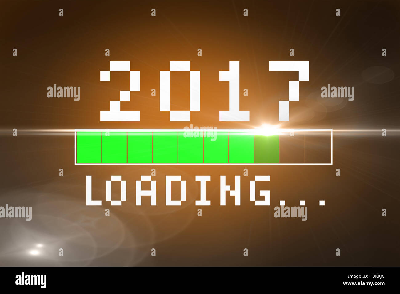 Composite image of green loading display Stock Photo - Alamy