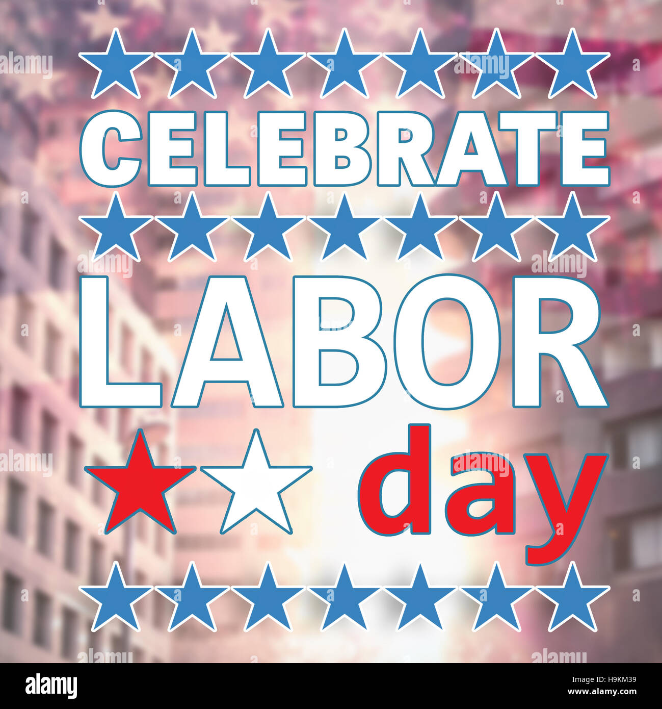 Celebrate labor day text and stars Stock Photo - Alamy