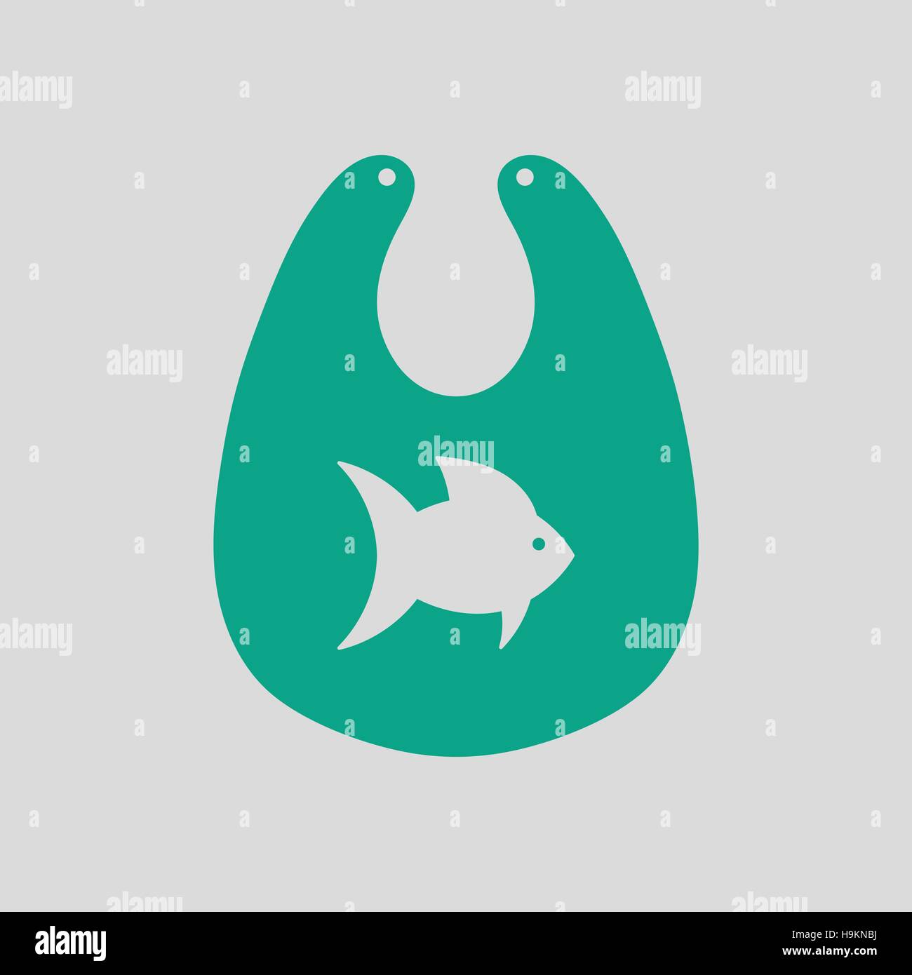 Bib icon. Gray background with green. Vector illustration Stock Vector ...