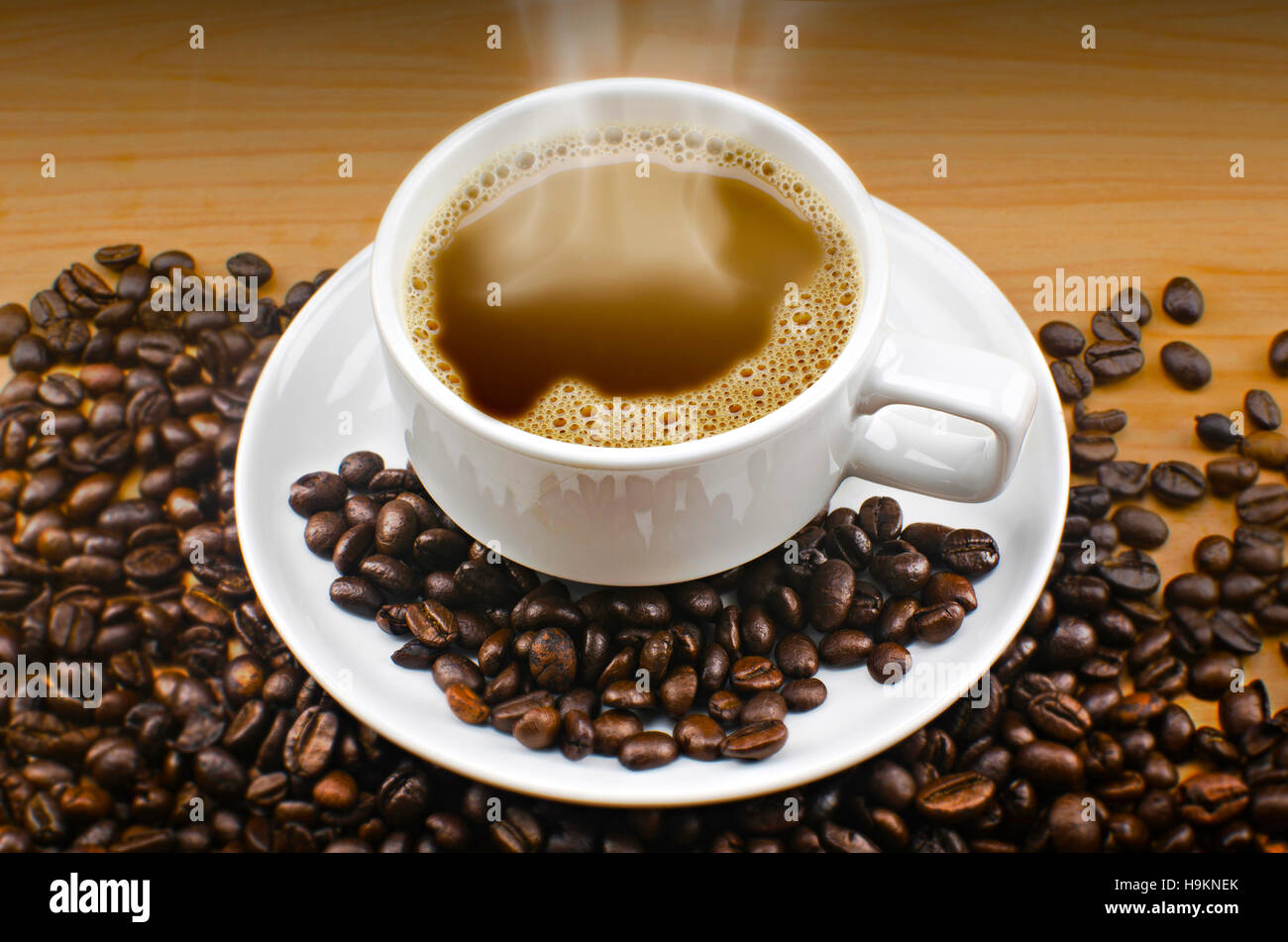 Coffee cup and coffee beam's Stock Photo - Alamy