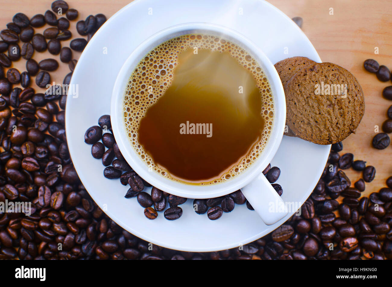 Coffee cup and coffee beam's Stock Photo - Alamy