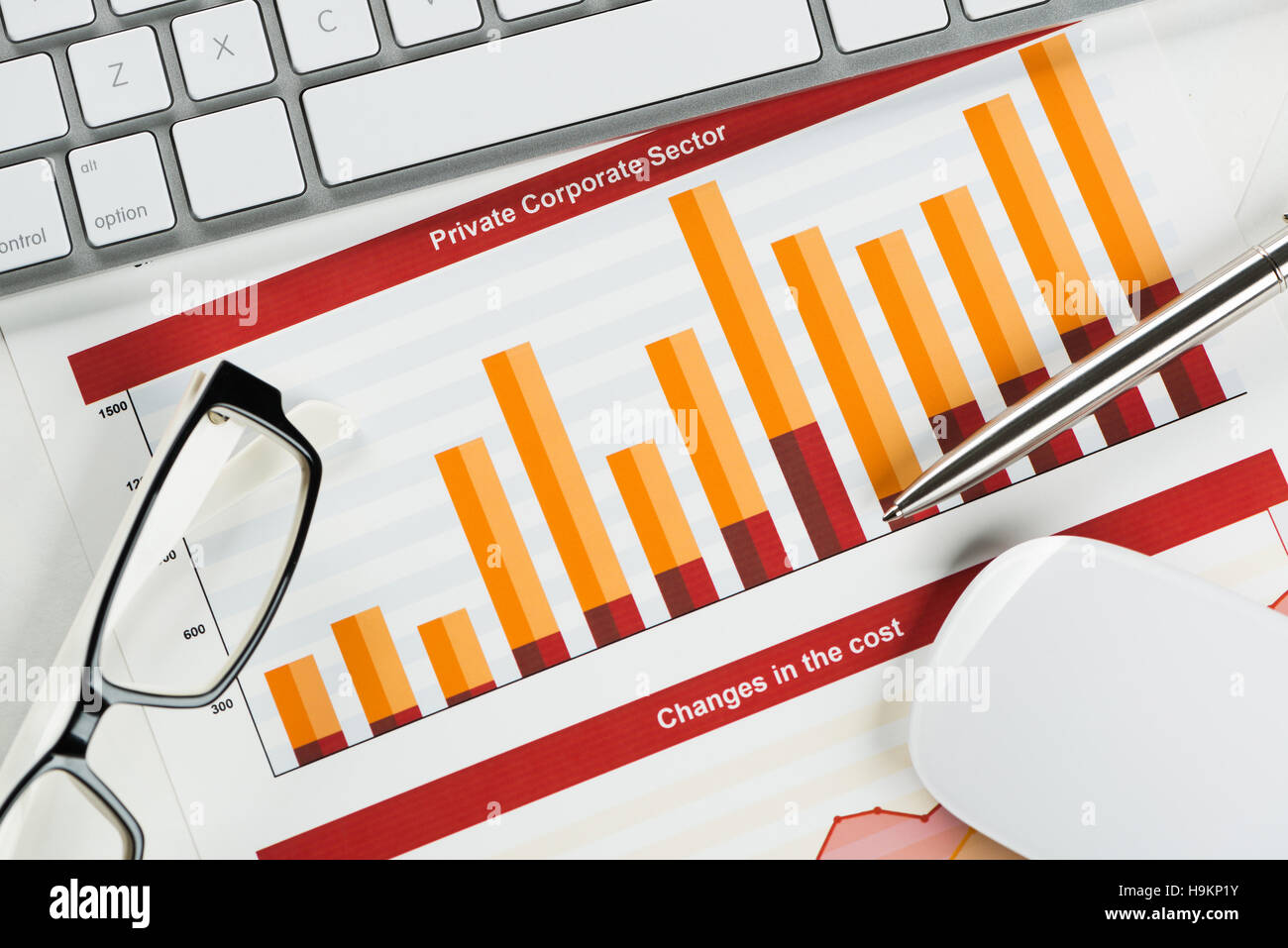 Preparing average sales report Stock Photo - Alamy
