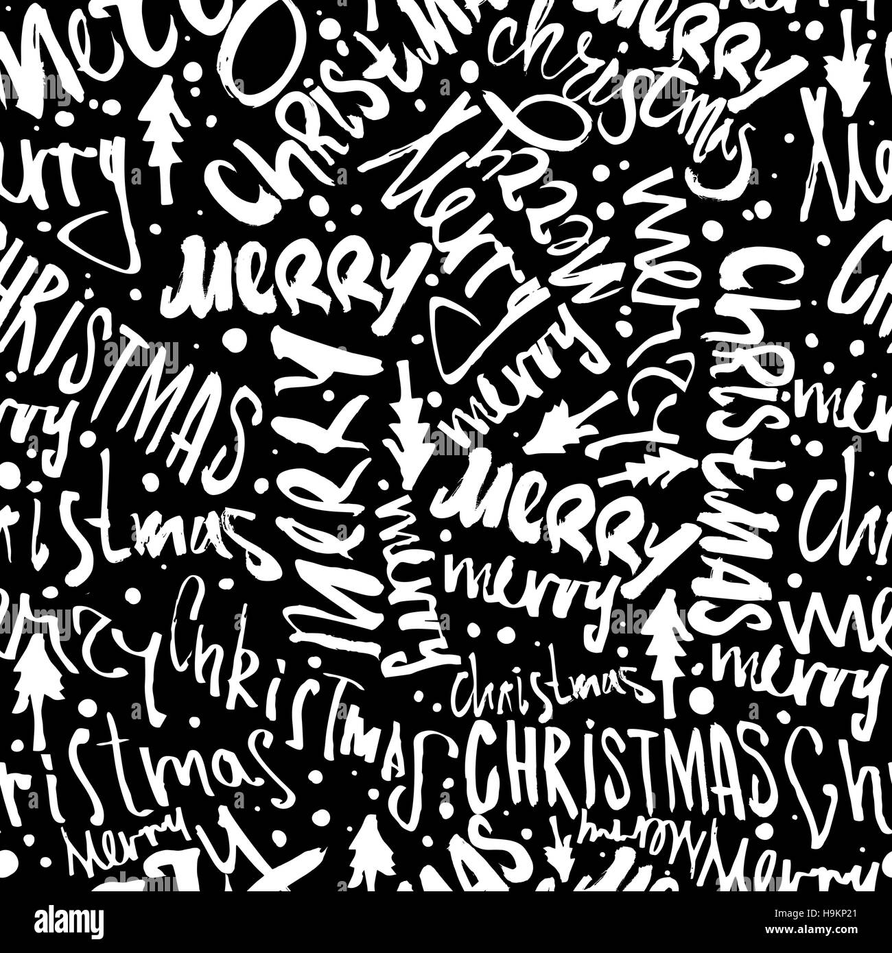 Holly jolly christmas black Stock Vector Images - Alamy