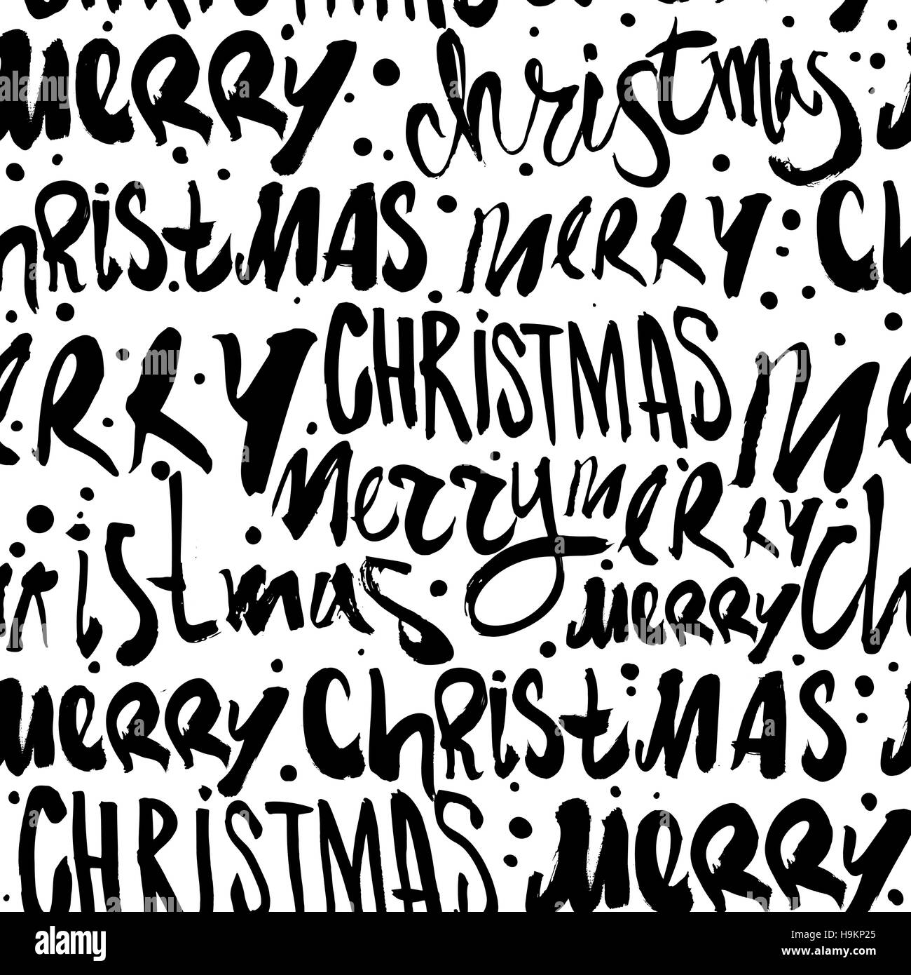 Christmas lettering winter decor Black and White Stock Photos & Images ...