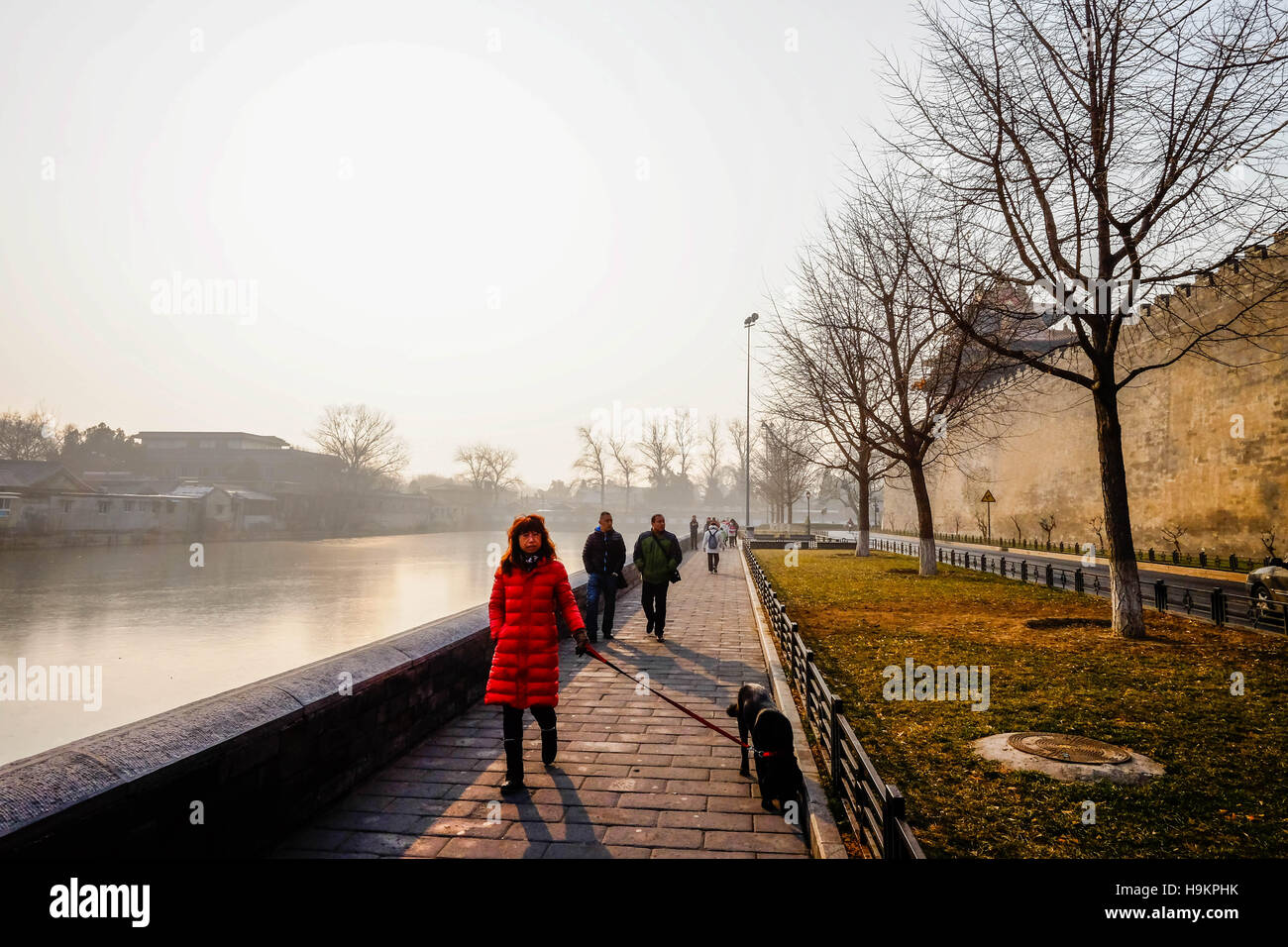 a scenery at Beijing China during winter. An architecture at the ...
