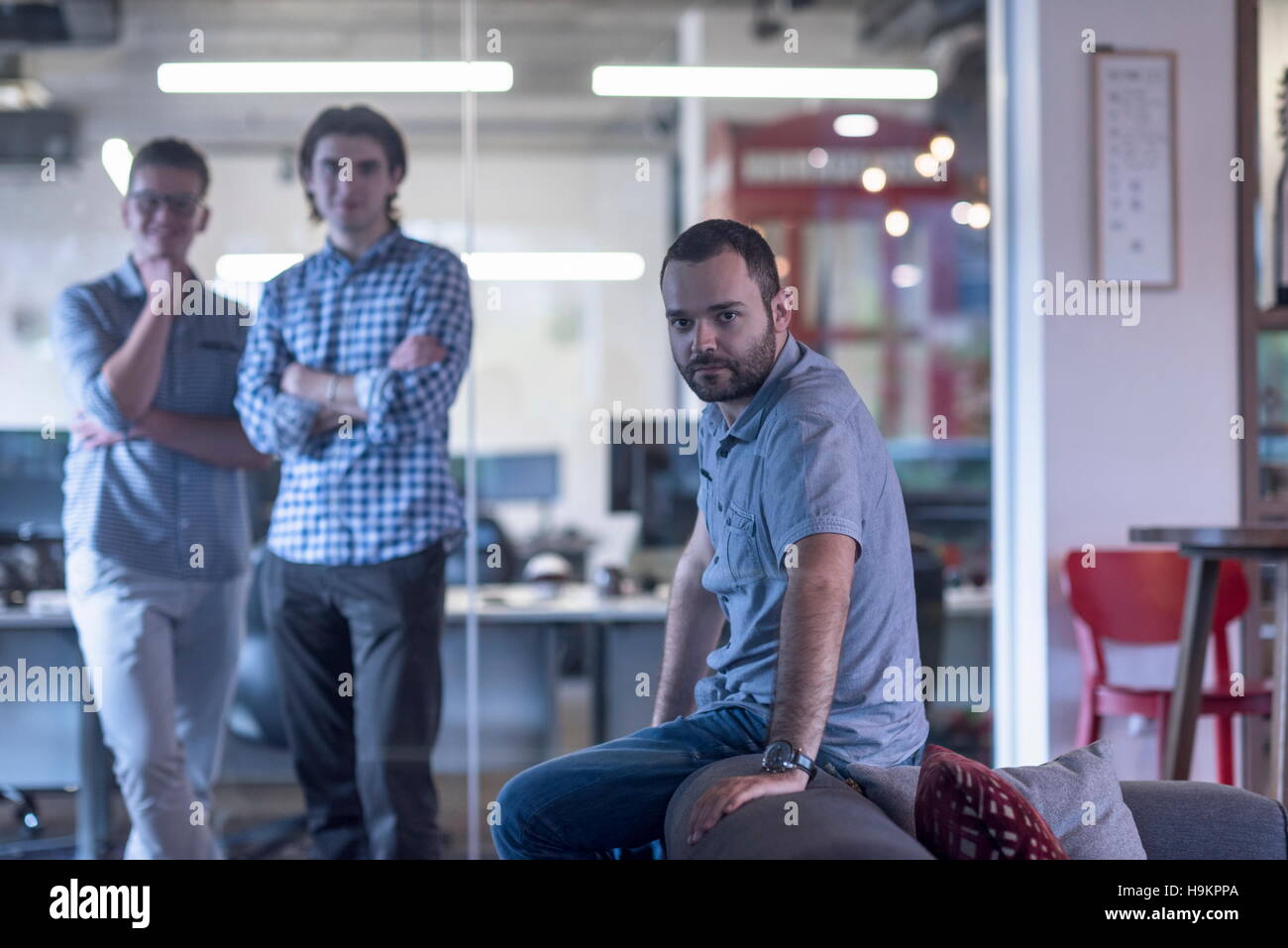 start up business team portrait at modern office interior Stock Photo ...
