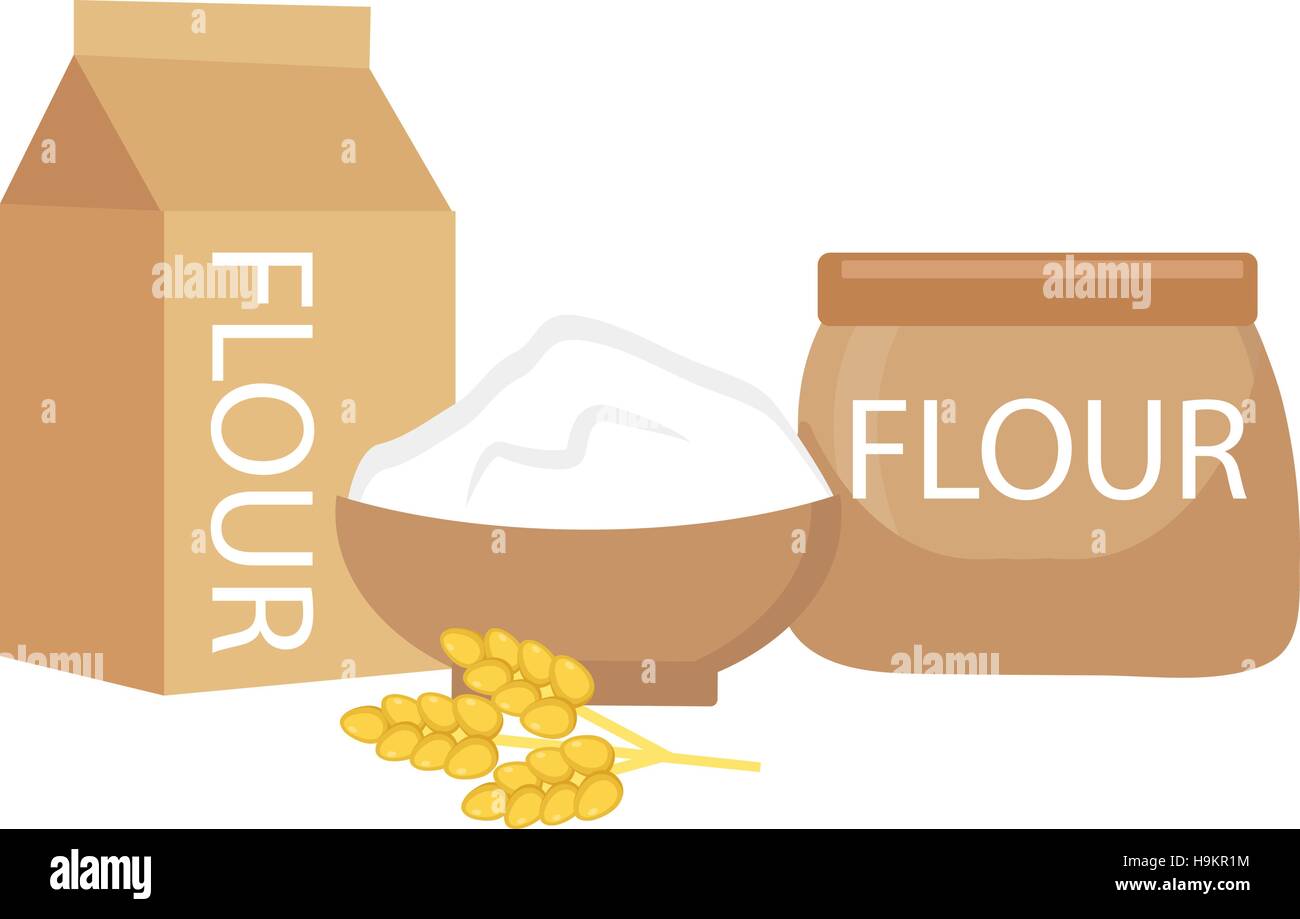 Cartoon bag flour hi-res stock photography and images - Alamy