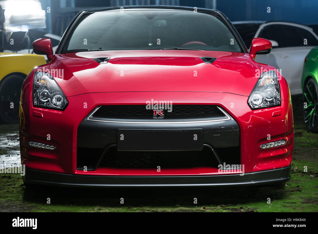 Red black nissan gt r tuning hi-res stock photography and images - Alamy