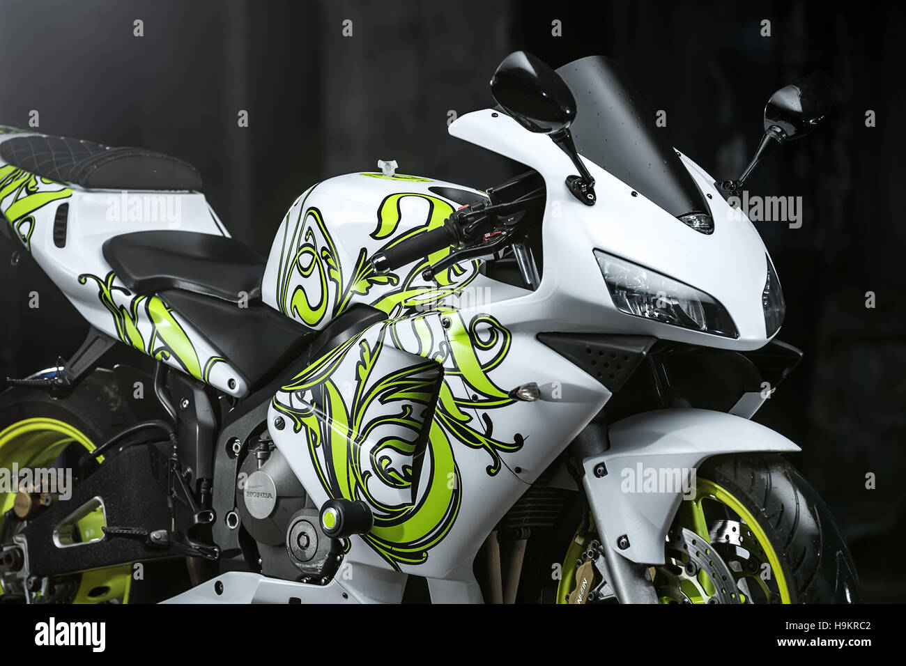 Honda sport motorbike tuning Stock Photo - Alamy